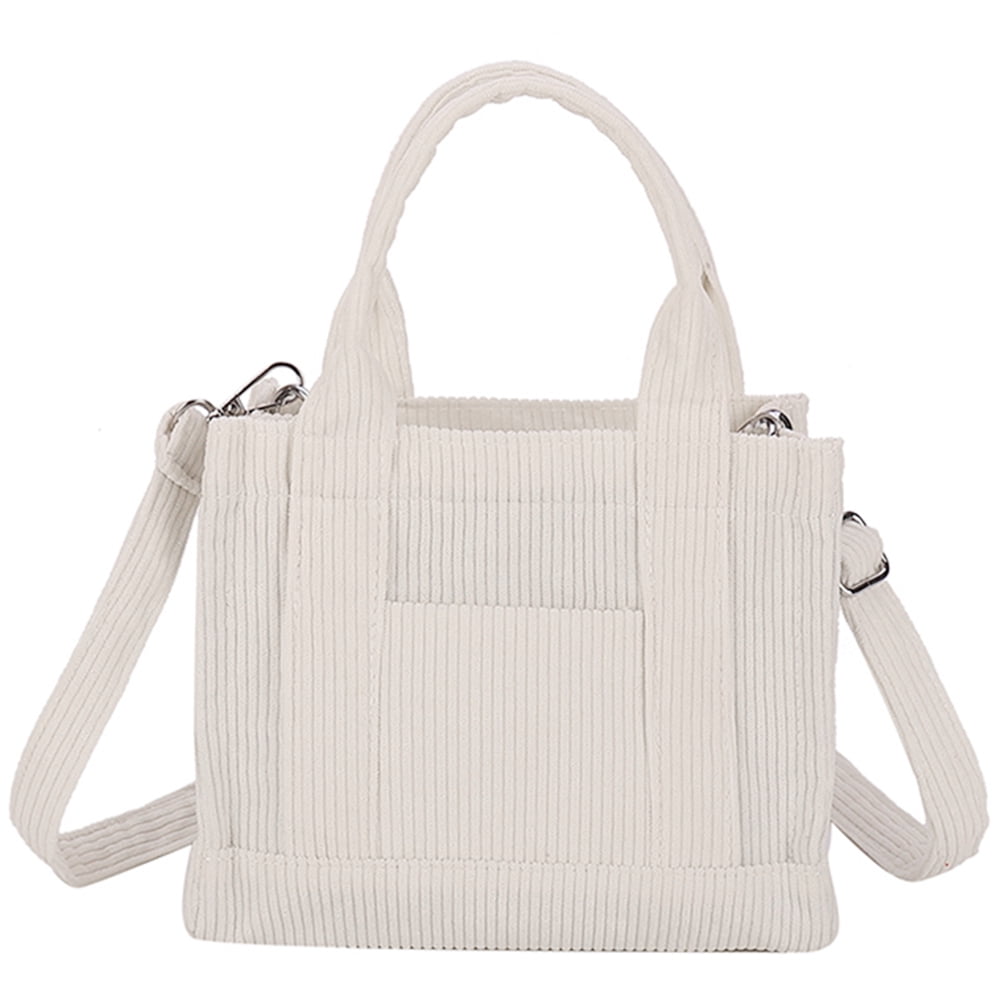 Baright Women Top-Handle Bags Kawaii Pattern Corduroy Small Tote Bags ...