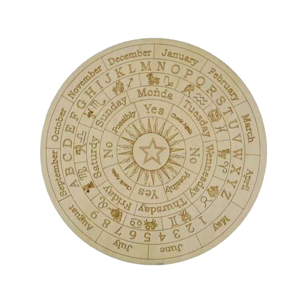 Baright Wooden Divination Pendulum Board Astrology Game Playing Plate ...