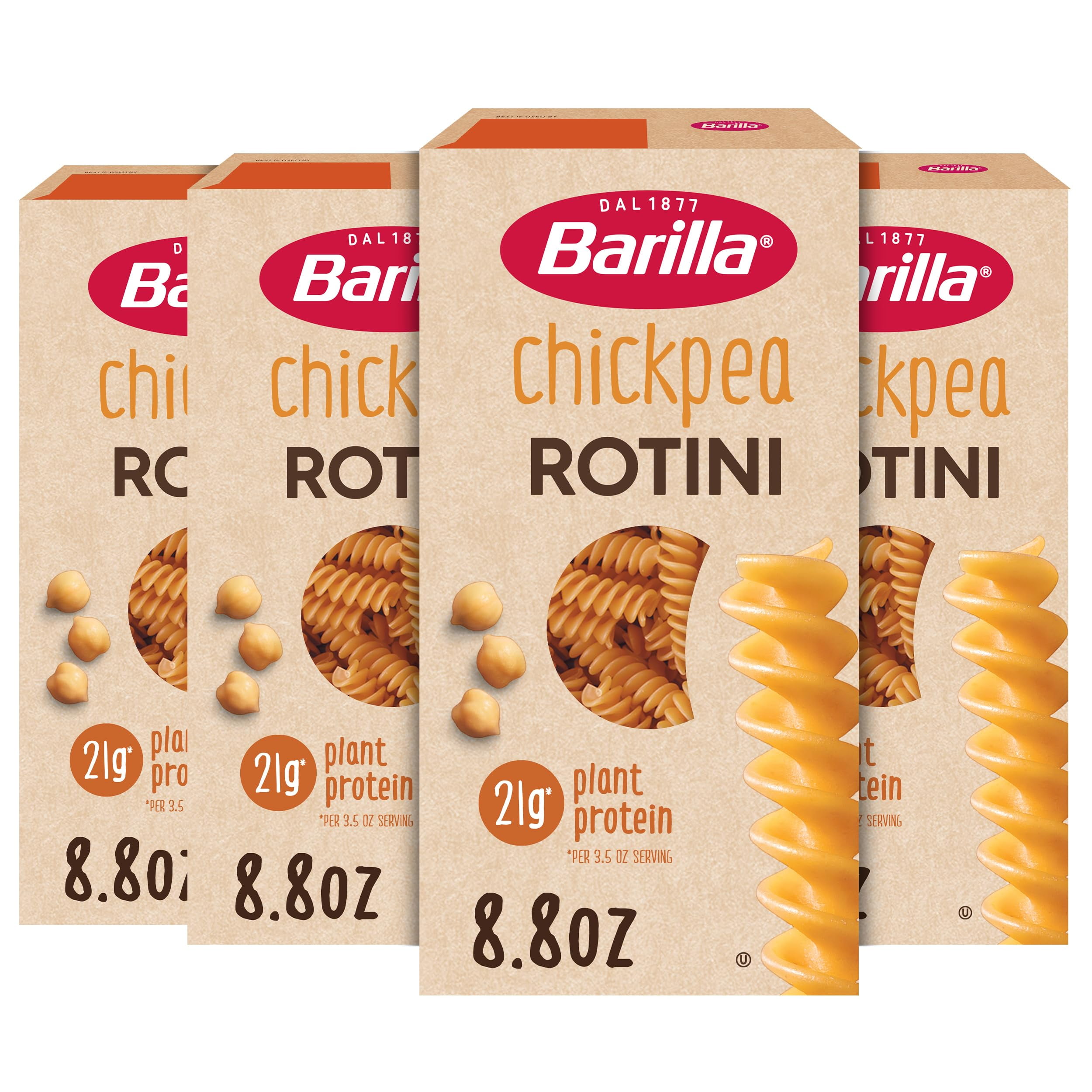 Barilla Chickpea Rotini Pasta, 8.8 Oz (Pack Of 4) - Vegan, Gluten Free ...
