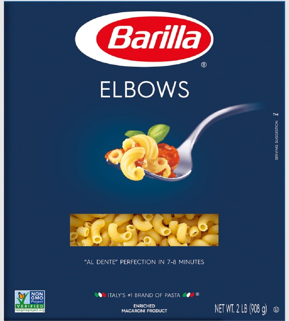 Barilla ® Classic Blue Box Pasta Elbows 32 oz (Pack of 4) - Walmart.com
