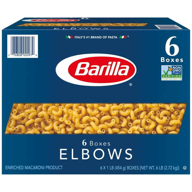 Barilla® Classic Blue Box Pasta Elbows 6x16 oz - Walmart.com