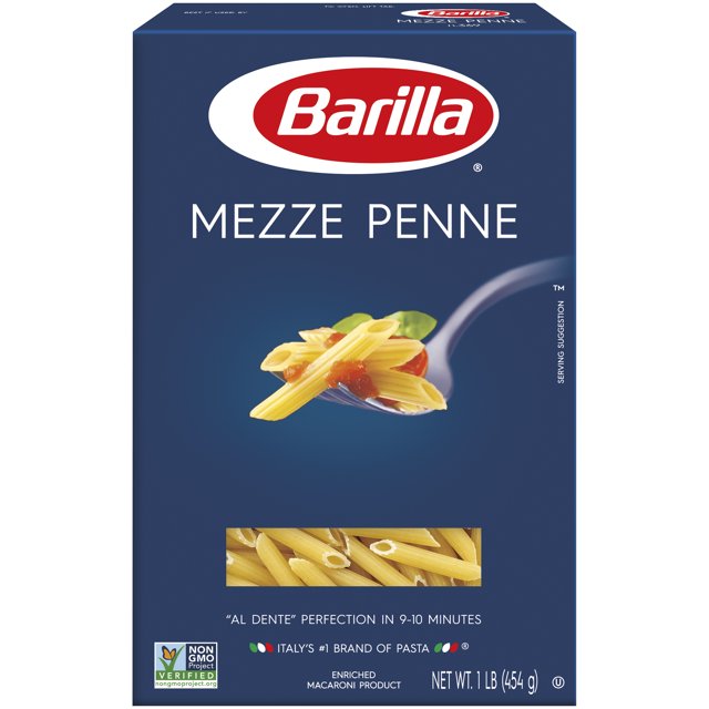 Barilla® Classic Blue Box Pasta Mezze Penne 16 oz - Walmart.com