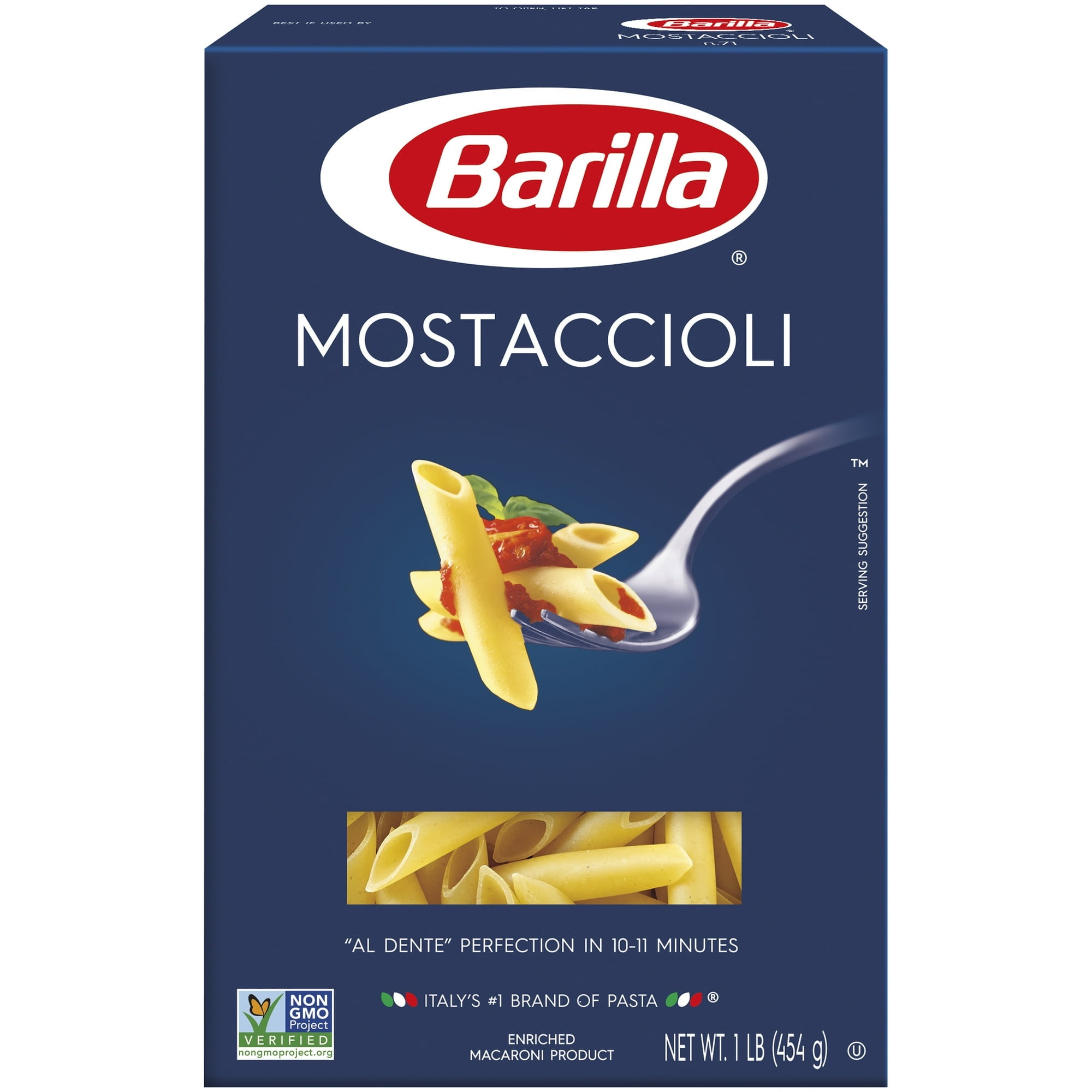 Barilla Classic Blue Box Pasta Mostaccioli 16 oz (Pack of 12) - Walmart.com