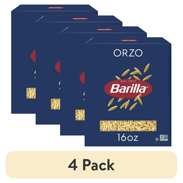 (4 pack) Barilla Classic Non-GMO, Kosher Certified Orzo Pasta, 16 oz ...