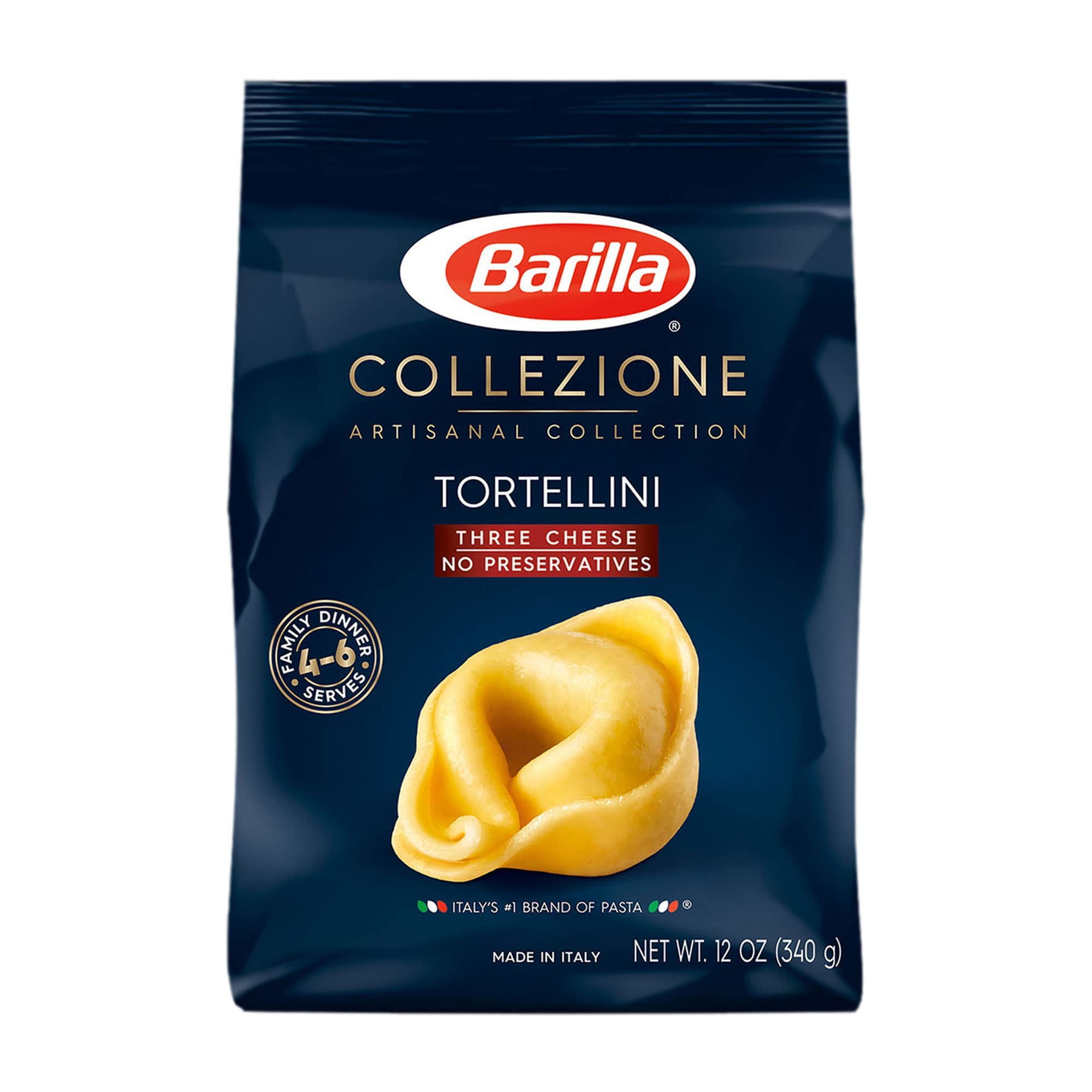 Barilla Collezione Pasta, Three Cheese Tortellini, 12 Ounce - Walmart.com