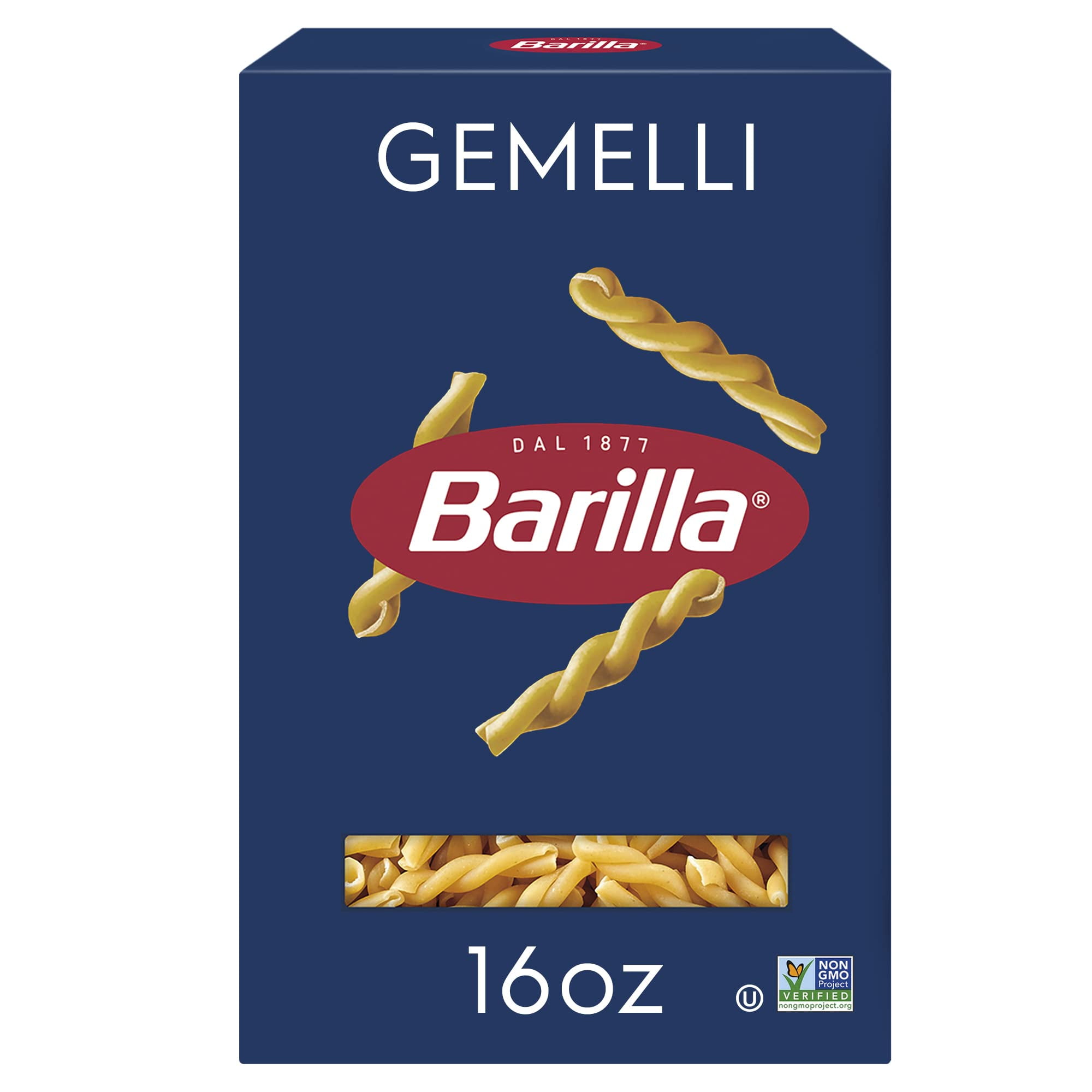 Barilla Gemelli Pasta, 16 oz. Box - Non-GMO Pasta Made with Durum Wheat ...
