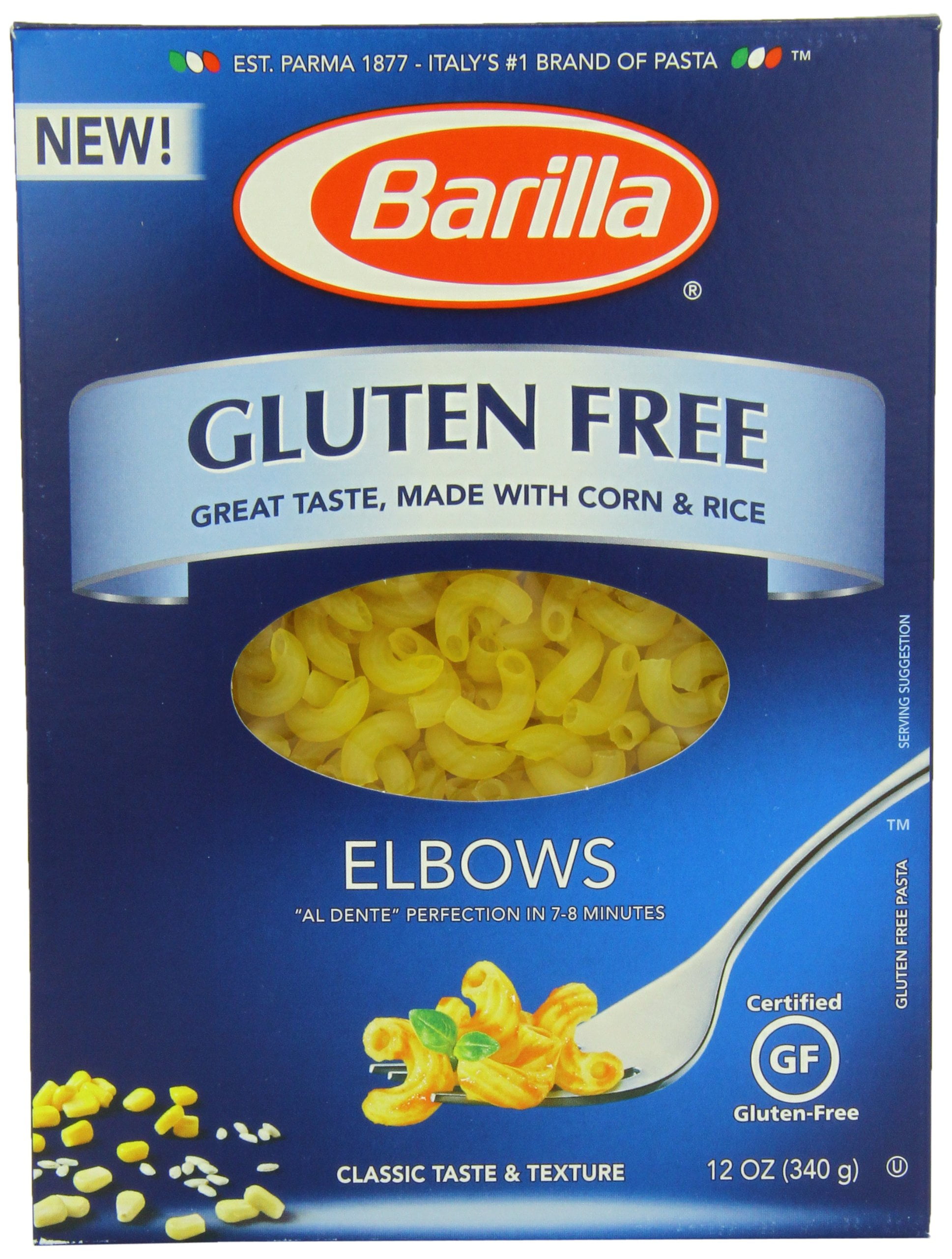 Barilla Gluten Free Elbows 12 oz (Pack of 3) - Walmart.com