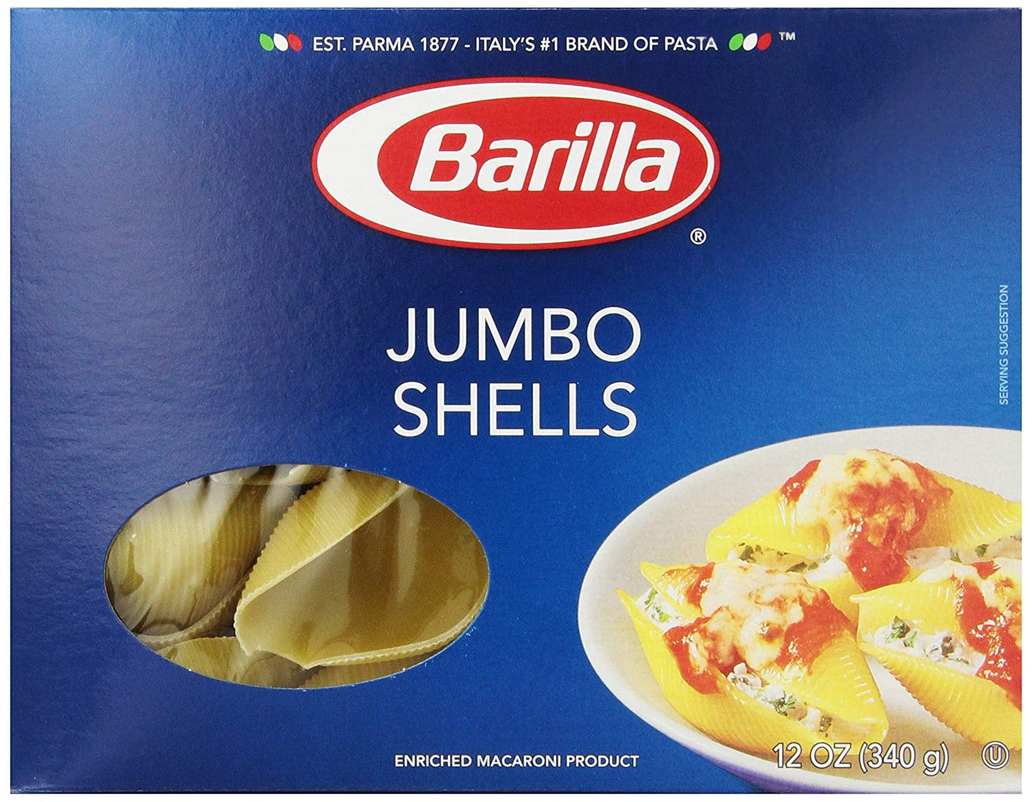 Barilla Large Jumbo Shells Pasta, 12 oz - Case of 12 - Walmart.com