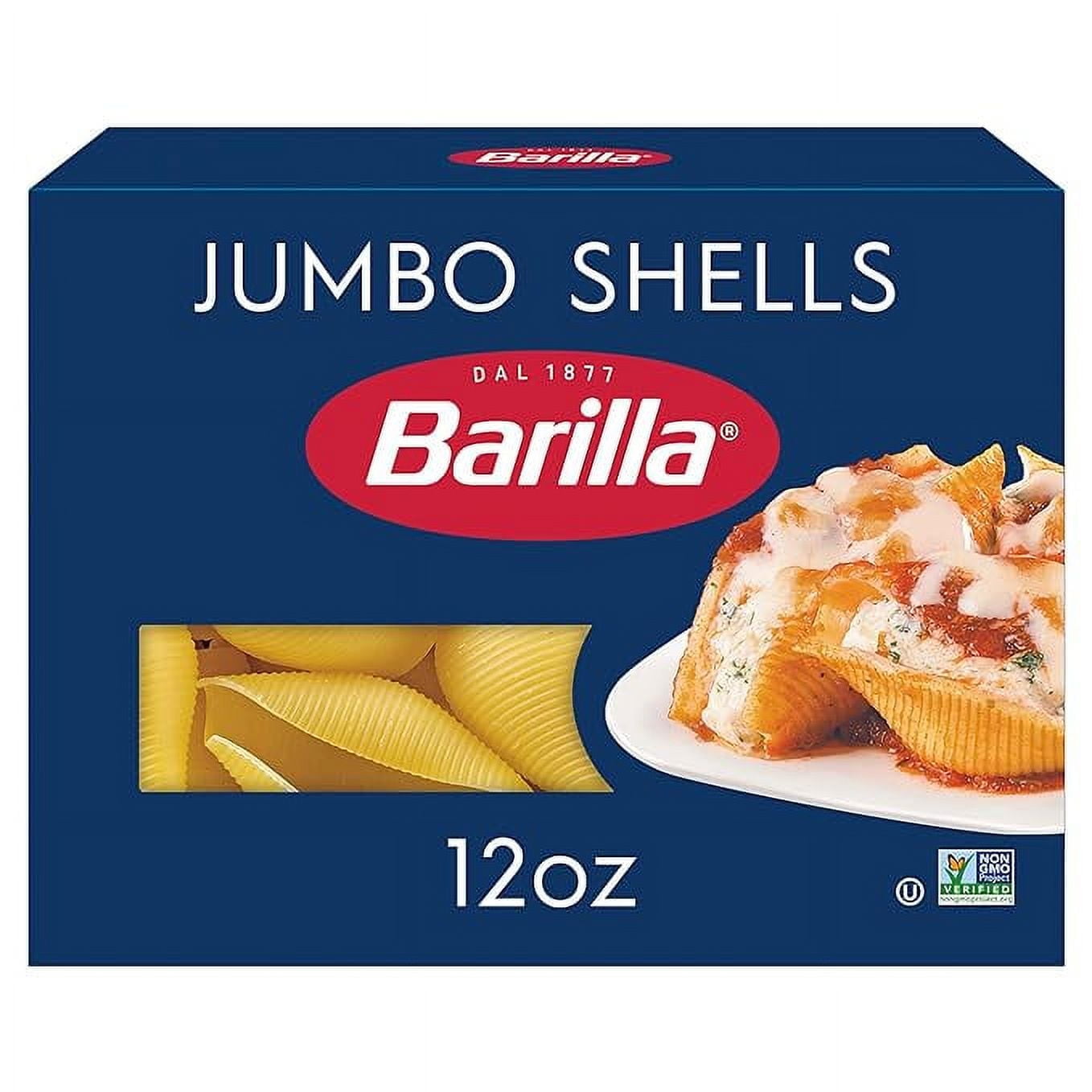 Barilla Jumbo Shells Pasta, Extra Large Durum Wheat Pasta, Kosher ...