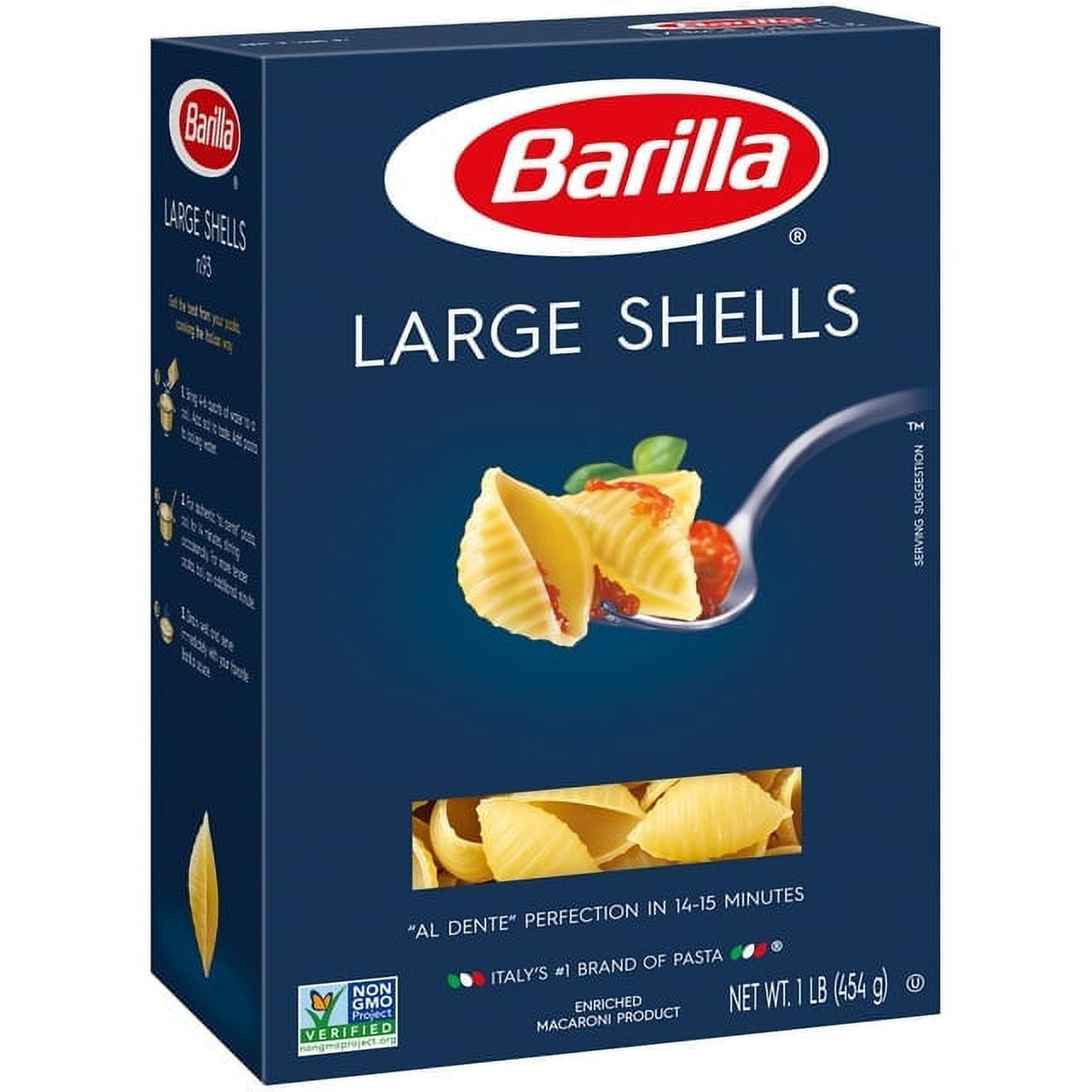 Barilla Large Shells Classic Blue Box Pasta 16 Oz (Pack Of 2) - Walmart.com