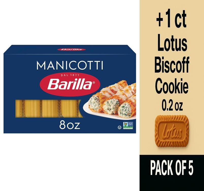 Barilla Manicotti Pasta, Quality Non-GMO and Kosher Certified Pasta 8 ...