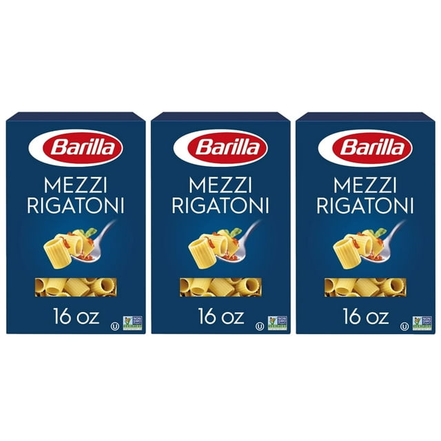 Barilla, Mezzi Rigatoni Pasta, 16oz Box (Pack of 3) - Walmart.com
