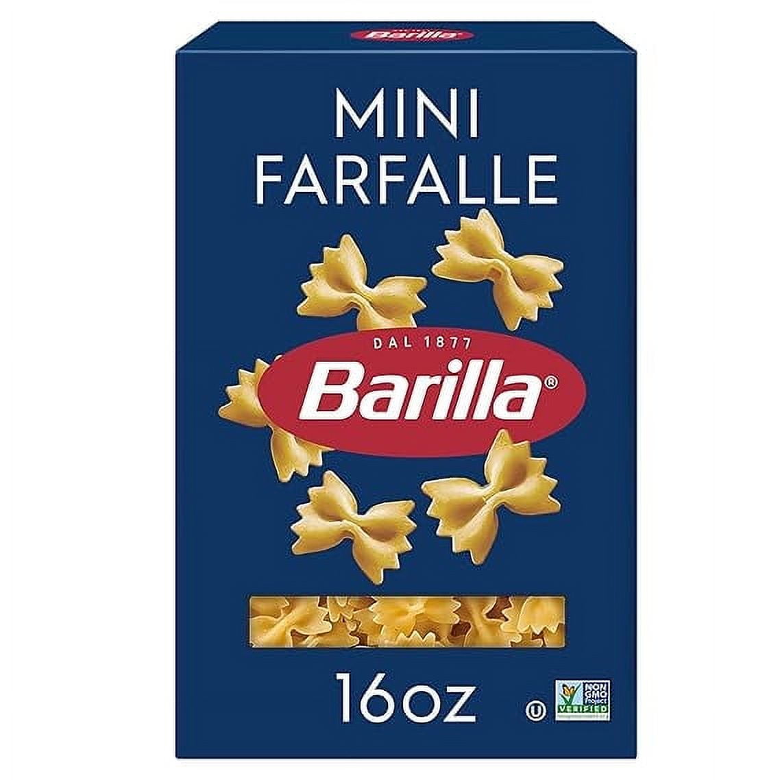 Barilla Mini Farfalle Pasta, 16 oz, Durum Wheat Semolina - Walmart.com