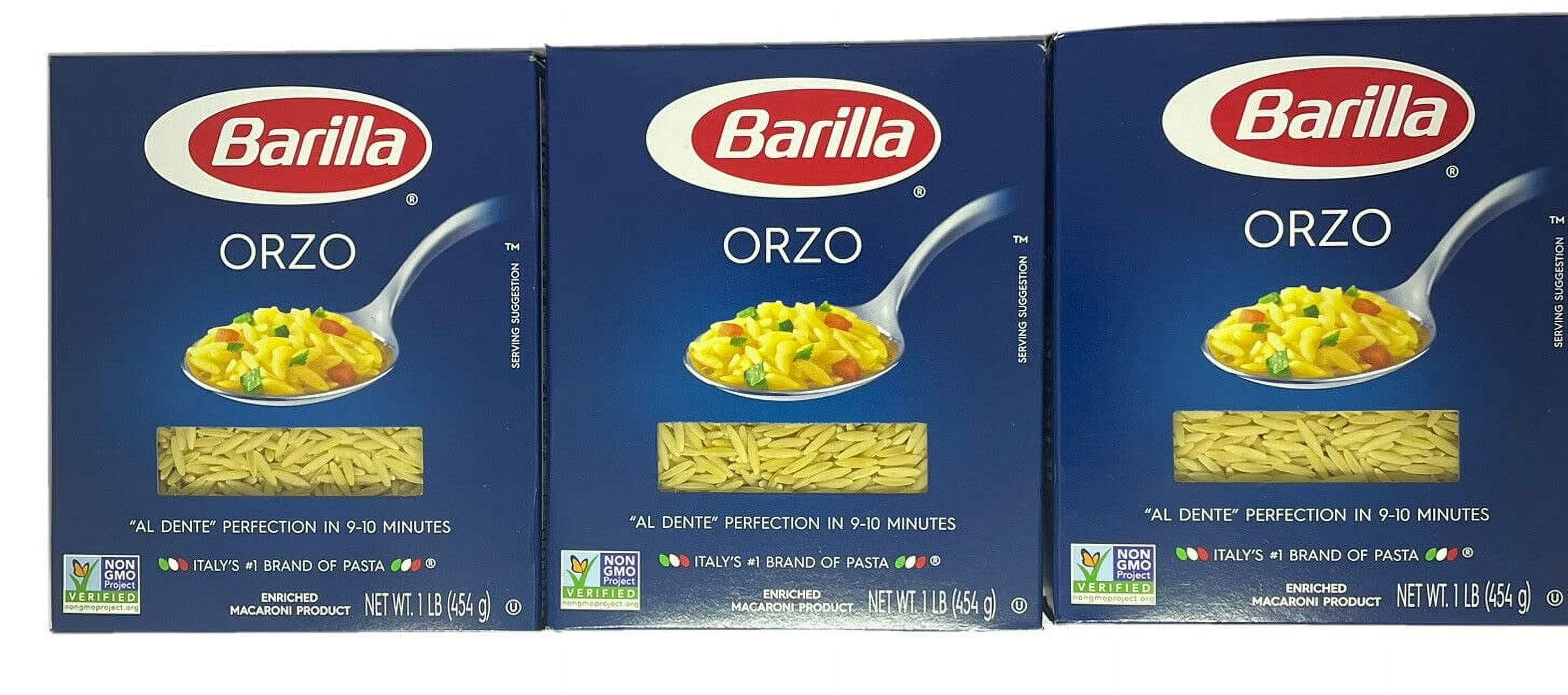 Barilla Orzo, Pack Of 3, Bundled With Lang's Recipe Card, Barilla Orzo ...