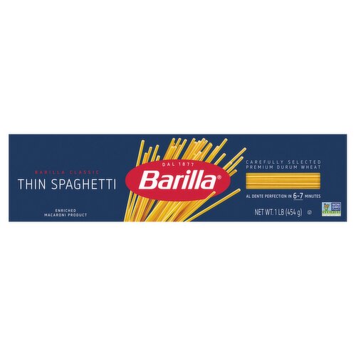 Barilla Pasta Spaghetti Thin No. 3 Box 16 oz Package May Vary - Walmart.com