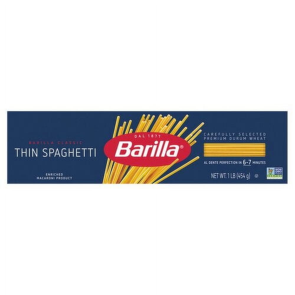 Barilla Pasta Spaghetti Thin No. 3 Box 16 oz - Walmart.com