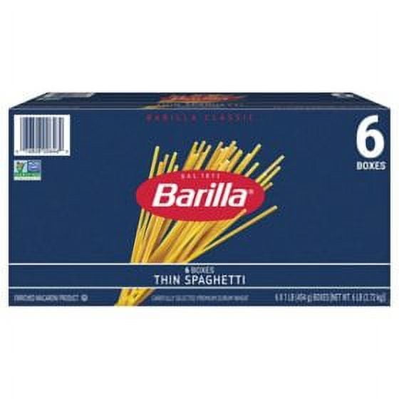 Barilla Pasta Thin Spaghetti 16 oz., 6 count.pack of 2 - Walmart.com