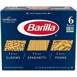 Barilla Pasta Variety Pack, Spaghetti, Elbows, Penne, 16 oz Boxes, 6 ...