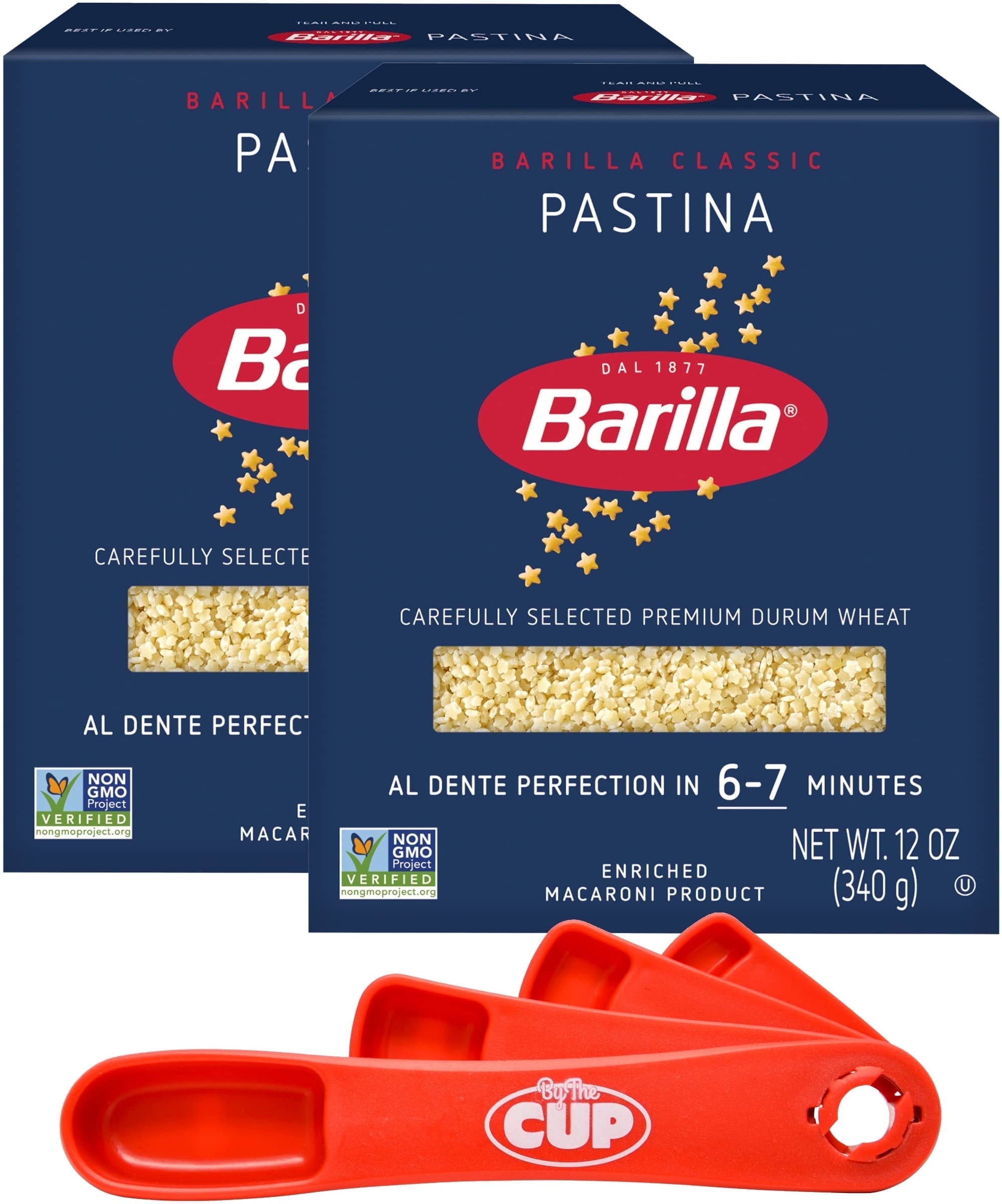 Barilla Pastina Pasta, 12 Ounce Box (Pack of 2) Non-GMO, Contains Wheat ...