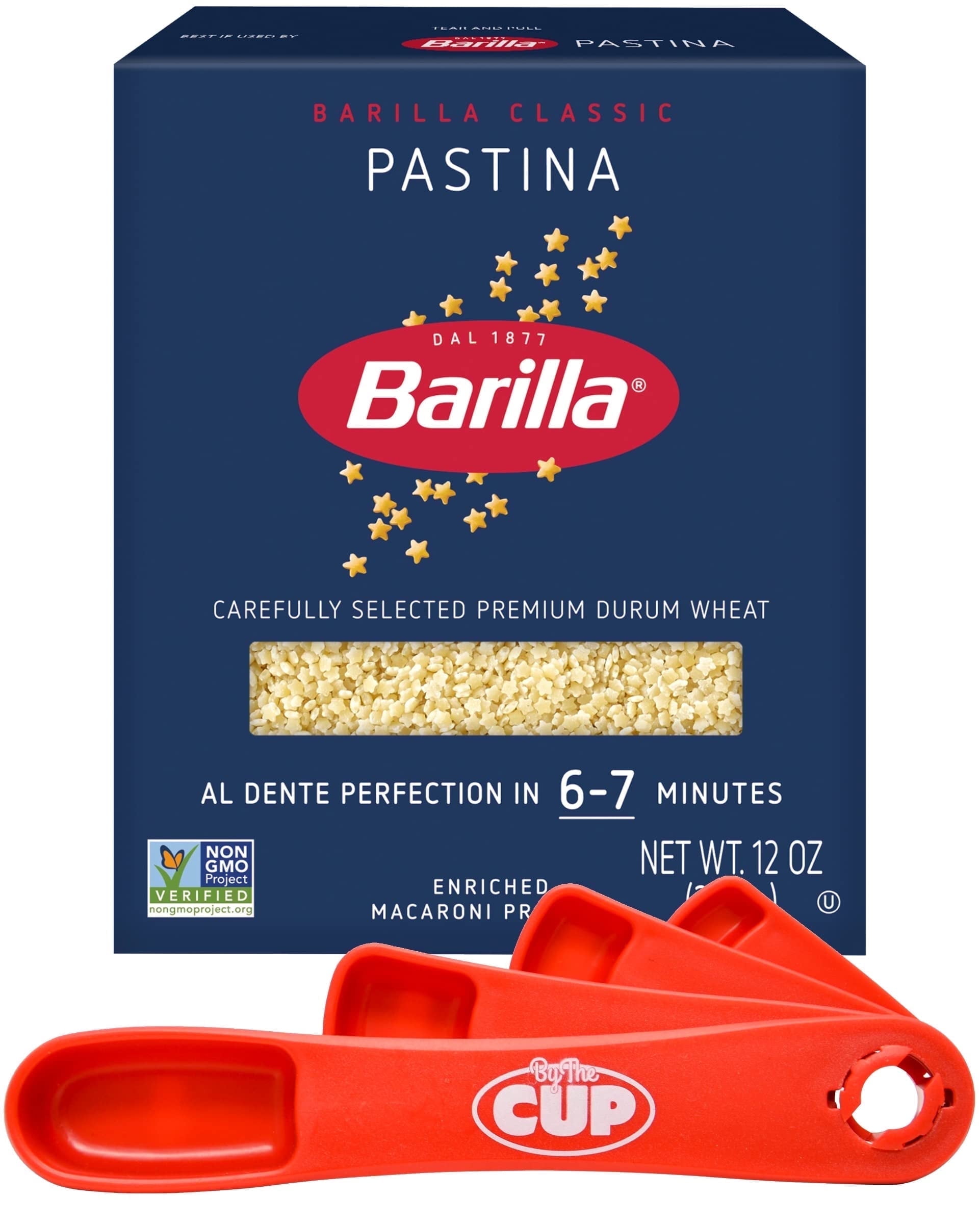 By The Cup Barilla Pastina Pasta, 12 oz Box, Non-GMO, Includes Swivel ...
