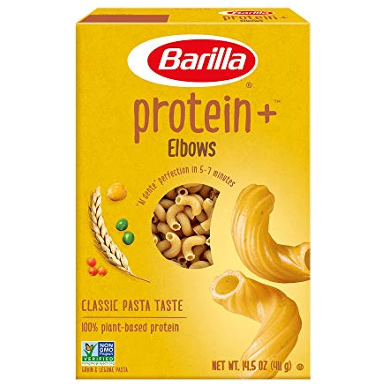 Barilla Protein+ Elbows Pasta, Protein from Lentils, Chickpeas, Peas ...