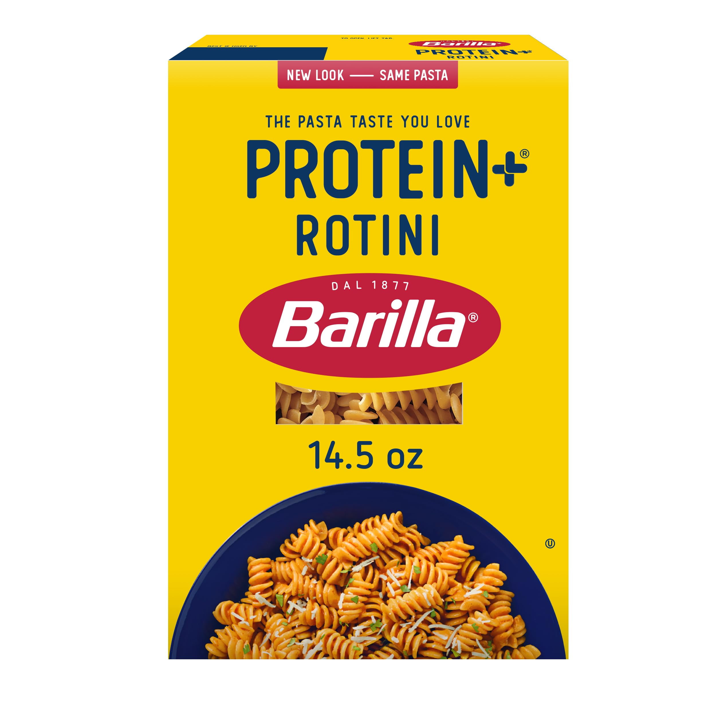 Barilla Protein Plus Rotini Pasta, Grain and Legume Blend, 14.5 Oz ...
