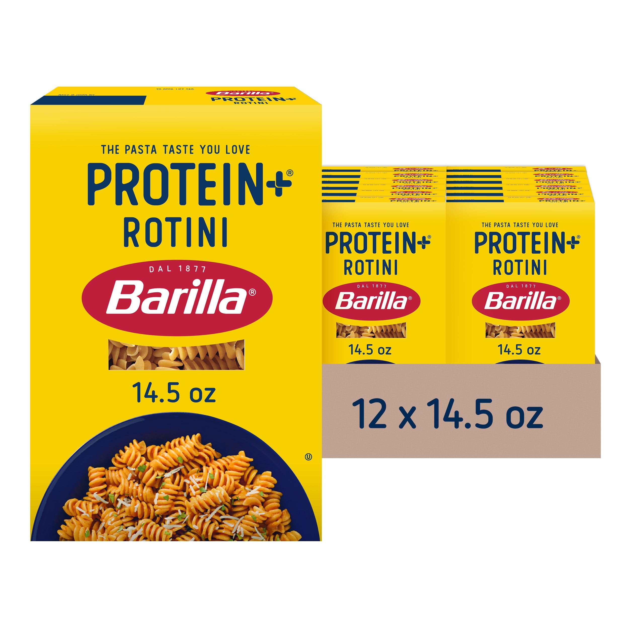Barilla Protein+ (Plus) Rotini Pasta, 14.5 Ounce (Pack Of 12) - Plant ...