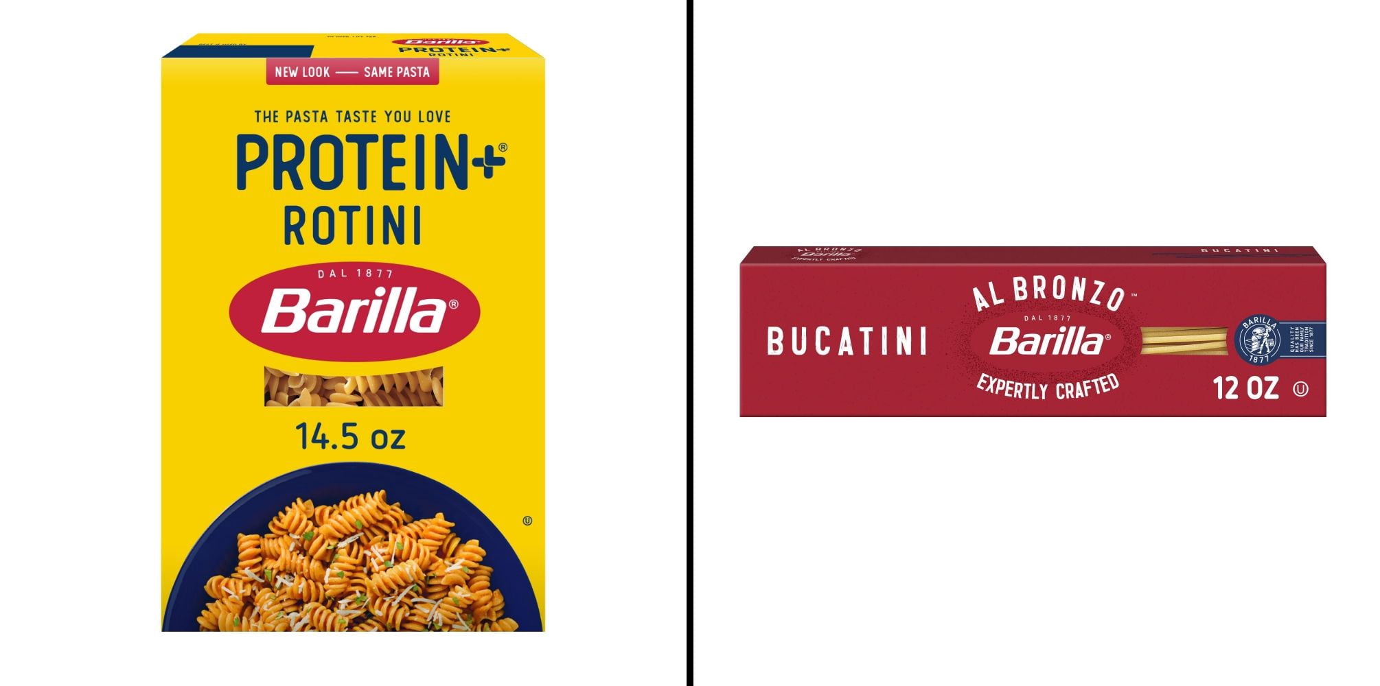 Barilla Protein+ Rotini, Grain & Legume 14.5 oz & Barilla Al Bronzo ...