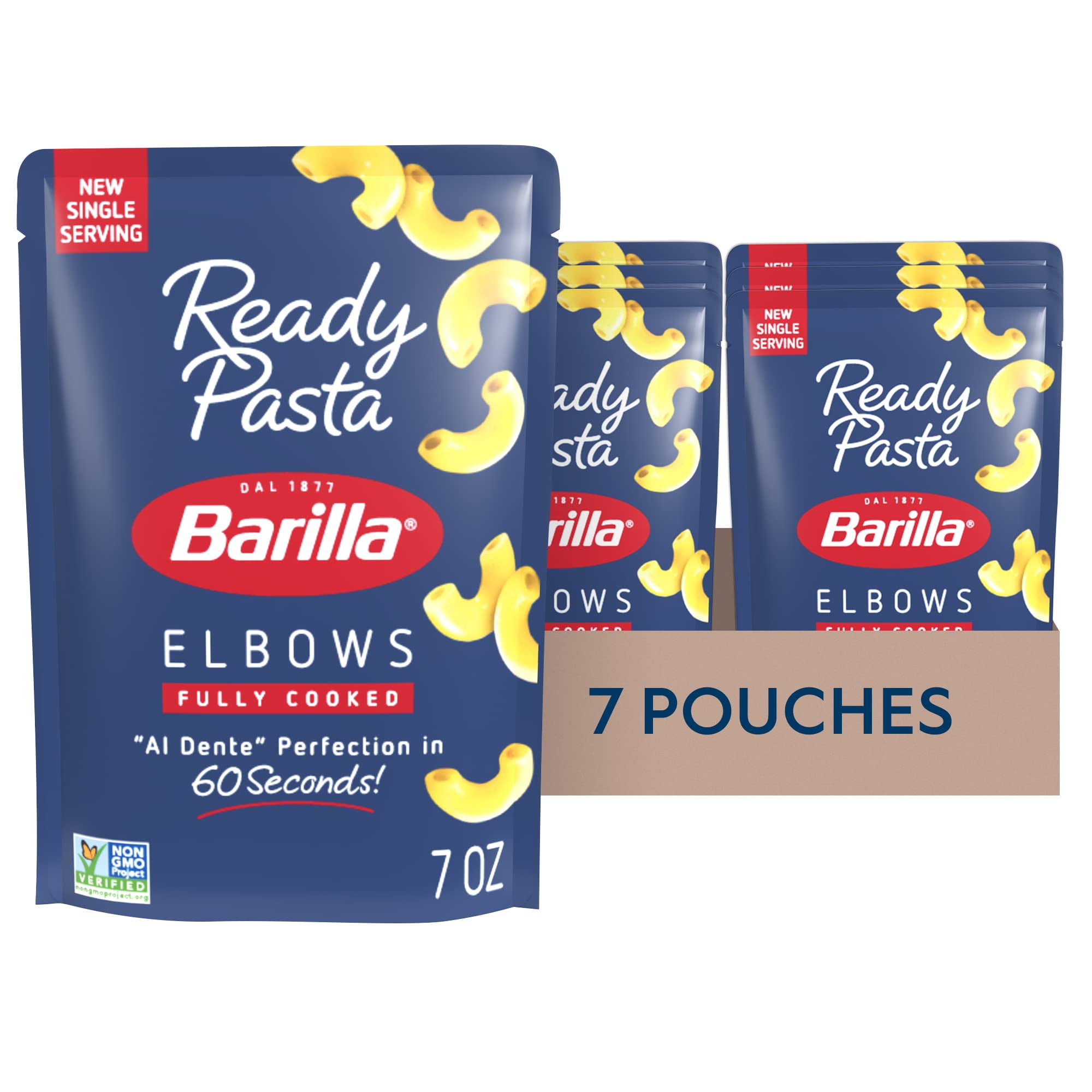 Barilla Ready Pasta, Elbows, 7 oz. Pouch (pack of 7) - Walmart.com