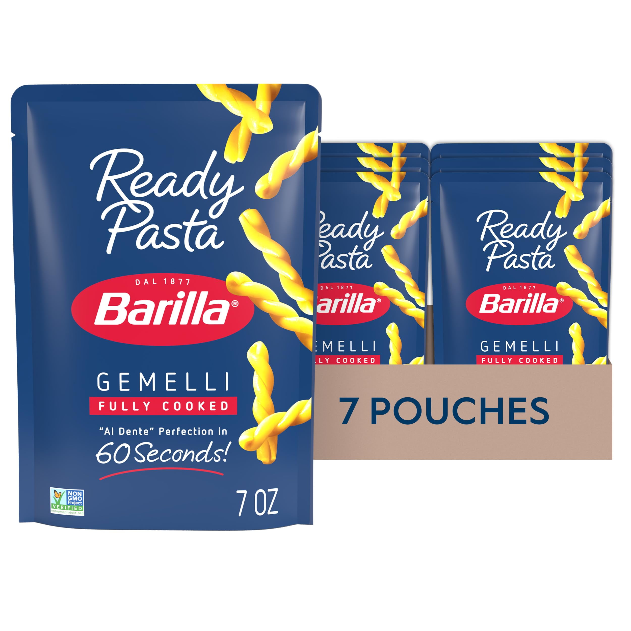 Barilla Ready Pasta, Gemelli, 7 Oz. Pouch (Pack Of 7) - Walmart.com