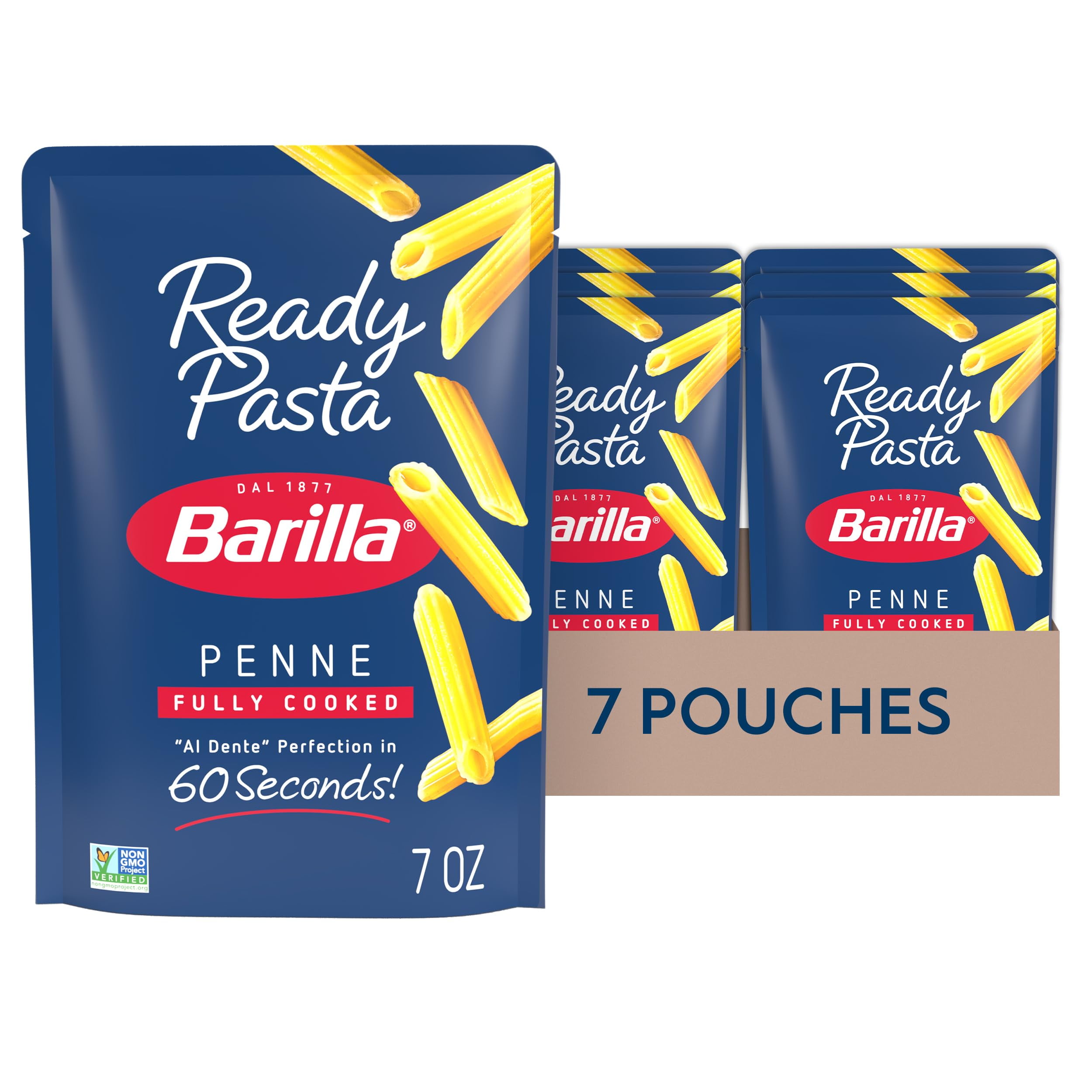 Barilla Ready Pasta, Penne, 7 oz. TVS1 Pouch (pack of 7) - Walmart.com