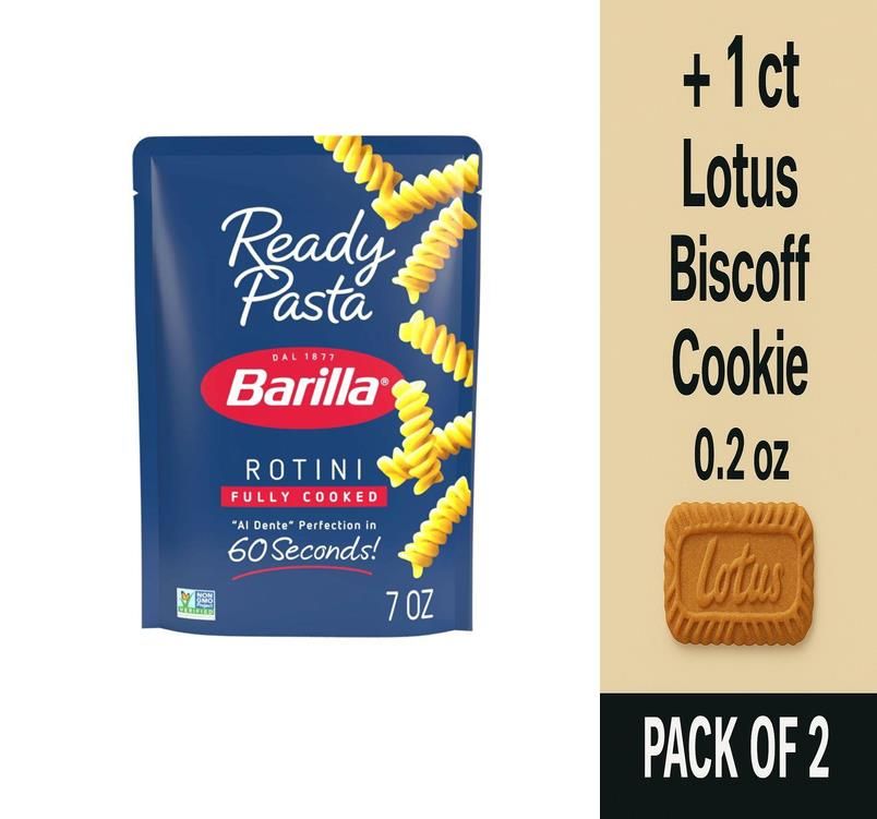 Barilla Ready Pasta Rotini - 7 oz - Pack of 2 & Lotus Biscoff Cookie ...