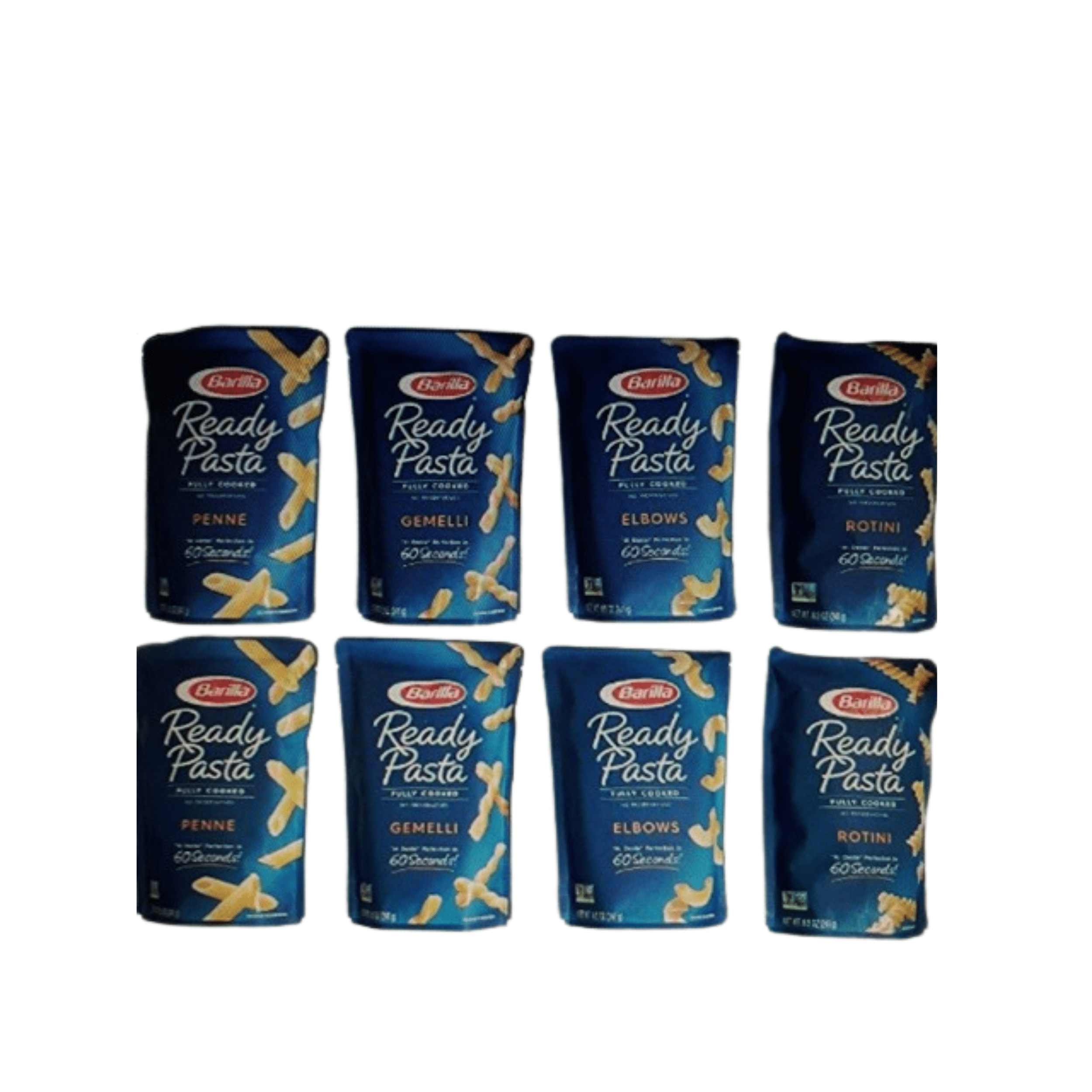 Barilla Ready Pasta Packets Variety 8pack: Fully Cooked Rotini, Penne ...
