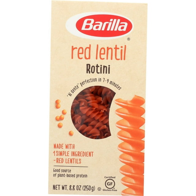 Barilla® Red Lentil Pasta, Gluten Free Pasta, Rotini 8.8 Oz (Pack of 4 ...