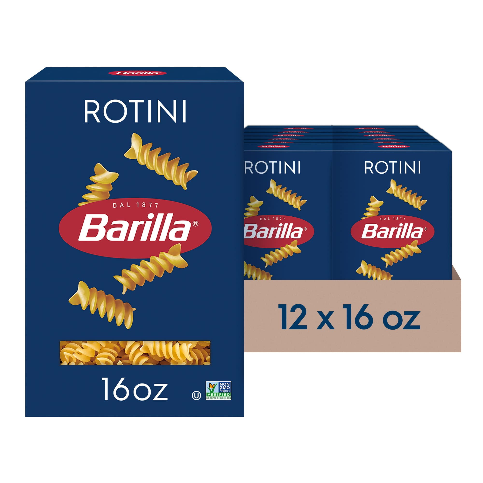 Barilla Rotini Pasta, 16 Oz. Box (Pack Of 12) - Non-Gmo Pasta Made With ...