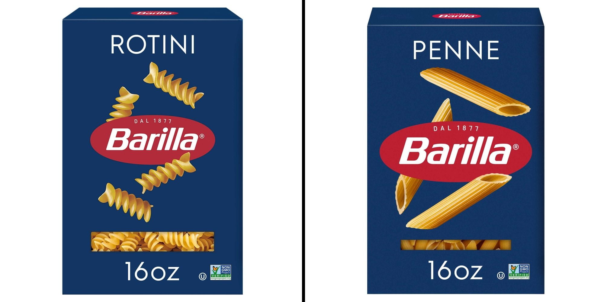 Barilla Rotini Pasta 16 oz & Barilla Penne Pasta 16 oz - Walmart.com