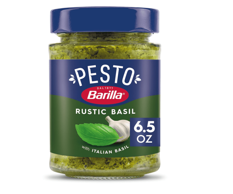 Barilla Rustic Basil Pesto with Italian Basil Pasta Sauce and Spread ...