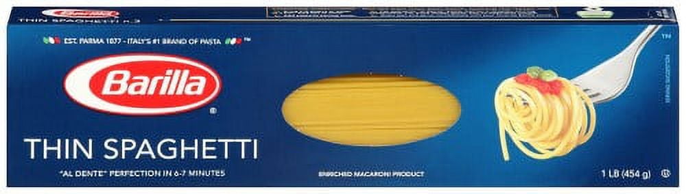 Barilla Thin Spaghetti Pasta 16oz (Pack of 10) - Walmart.com