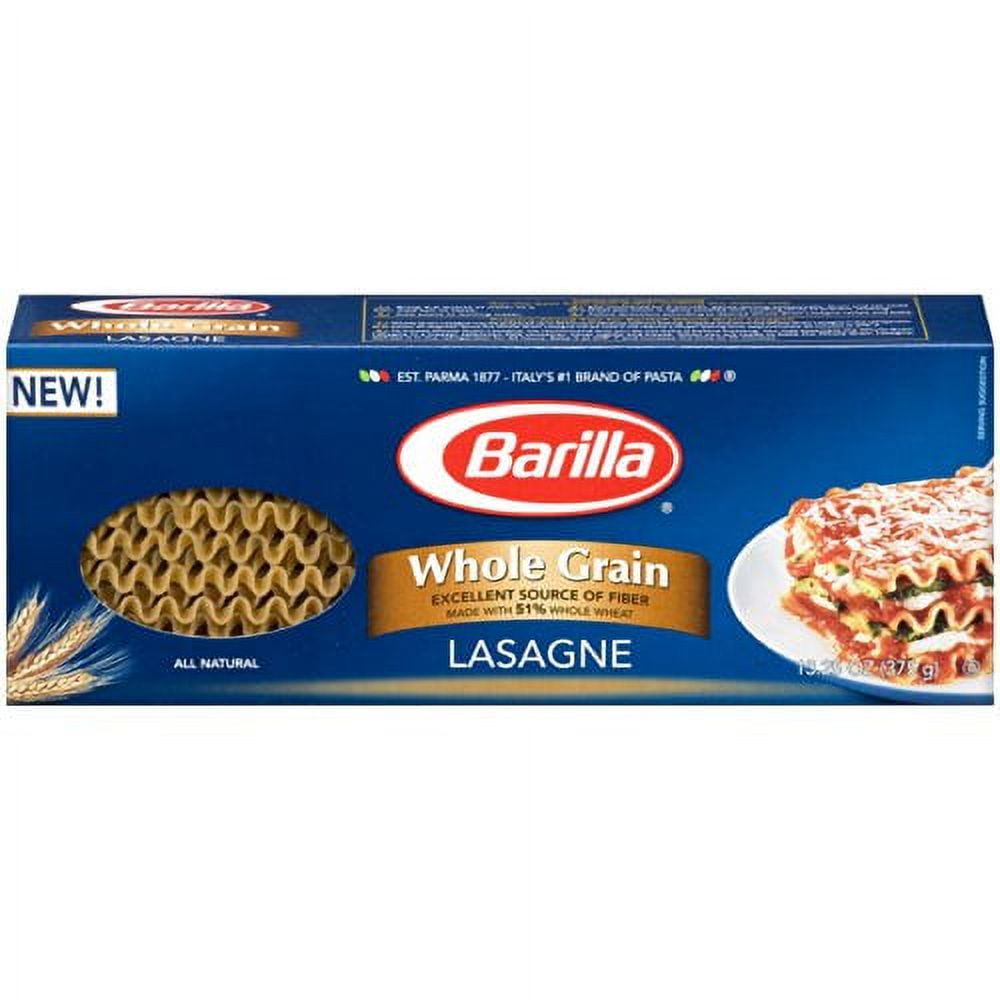 Barilla Wavy Whole Grain Wheat Lasagna Pasta, 13.25 oz - Pack of 12 ...