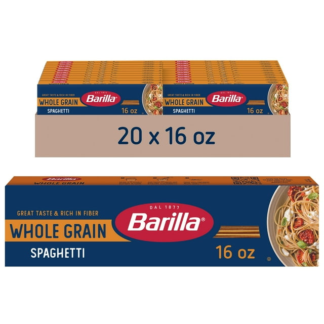 Barilla Whole Grain Spaghetti, 16 Oz. Box - Non-Gmo Pasta Made With 100 ...
