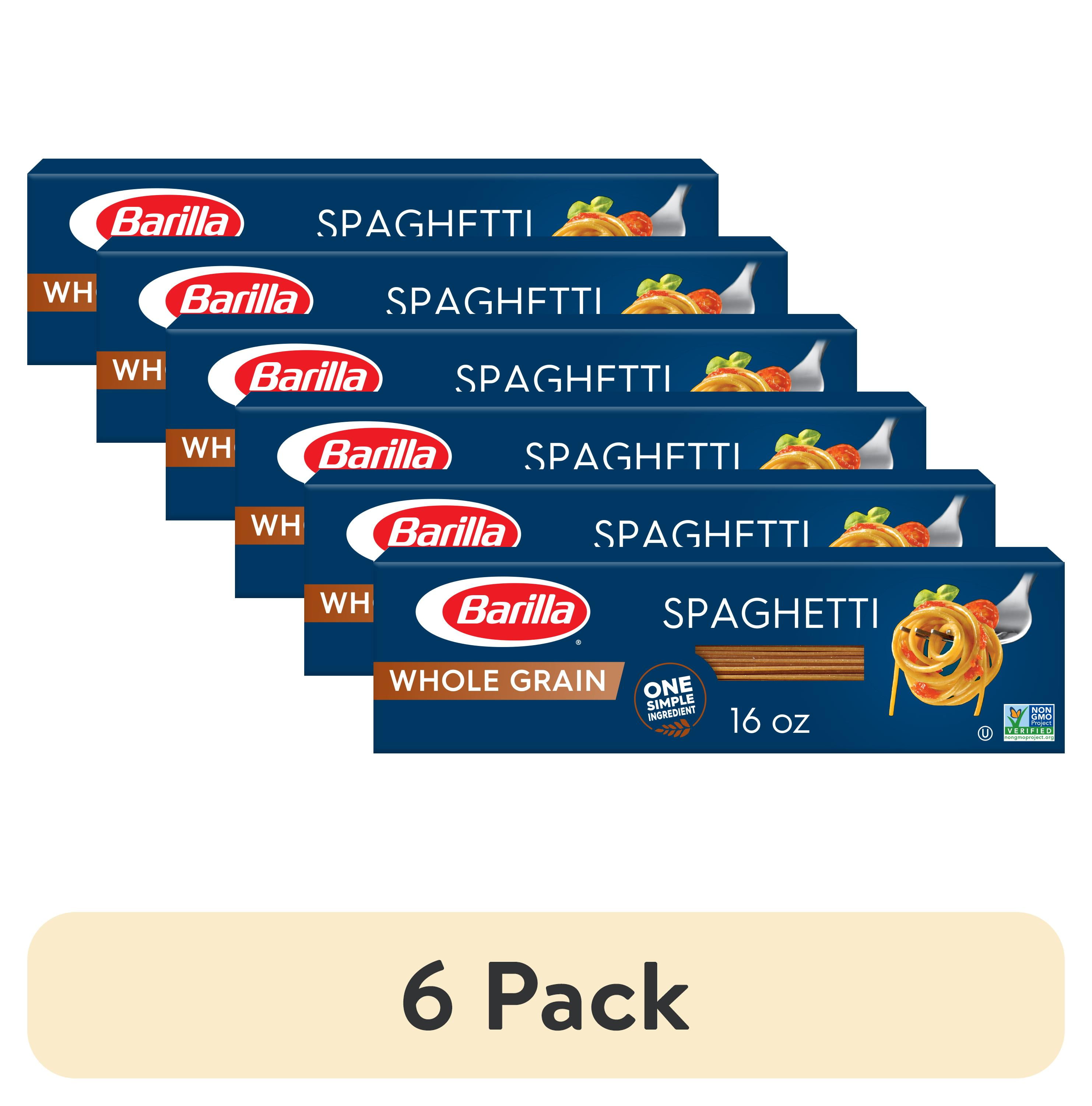 (6 pack) Barilla Whole Grain Spaghetti, 100% Whole Wheat, 16 oz. Box ...