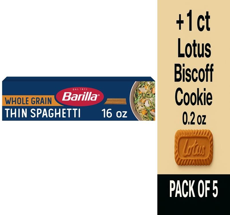 Barilla Whole Grain Thin Spaghetti Non-GMO and Kosher Pasta Made With ...