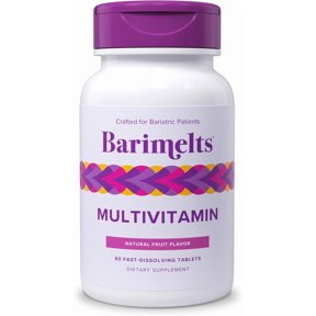 BariMelts Bariatric Multivitamin with Iron, Natural Fruit Flavor, 60 ...