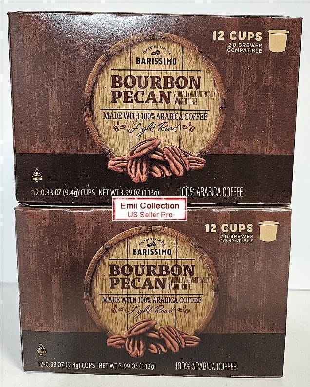 Barissimo Bourbon Pecan 100% Arabica Coffee 12 Cups 3.99oz 113g (2 Boxes) - Walmart.com