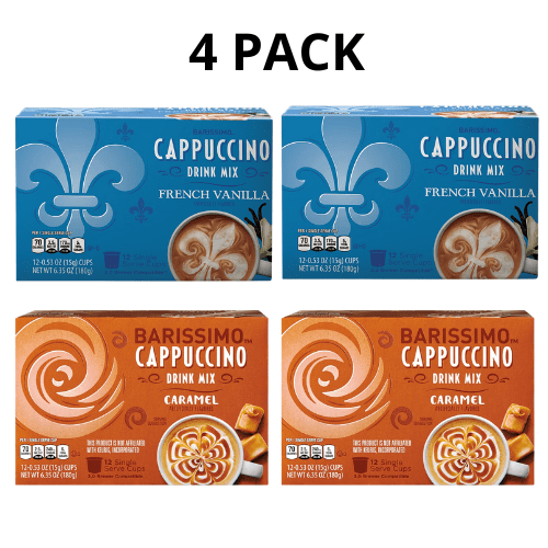 Barissimo Cappuccino Coffee Pods (Caramel, French Vanilla) - 4 PACK ...