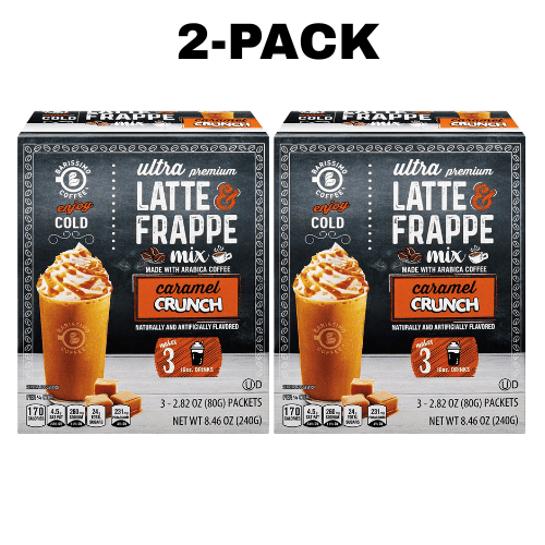 Barissimo Caramel Crunch Latte & Frappe Mix Packets, 3 count 2.8 oz,2 ...