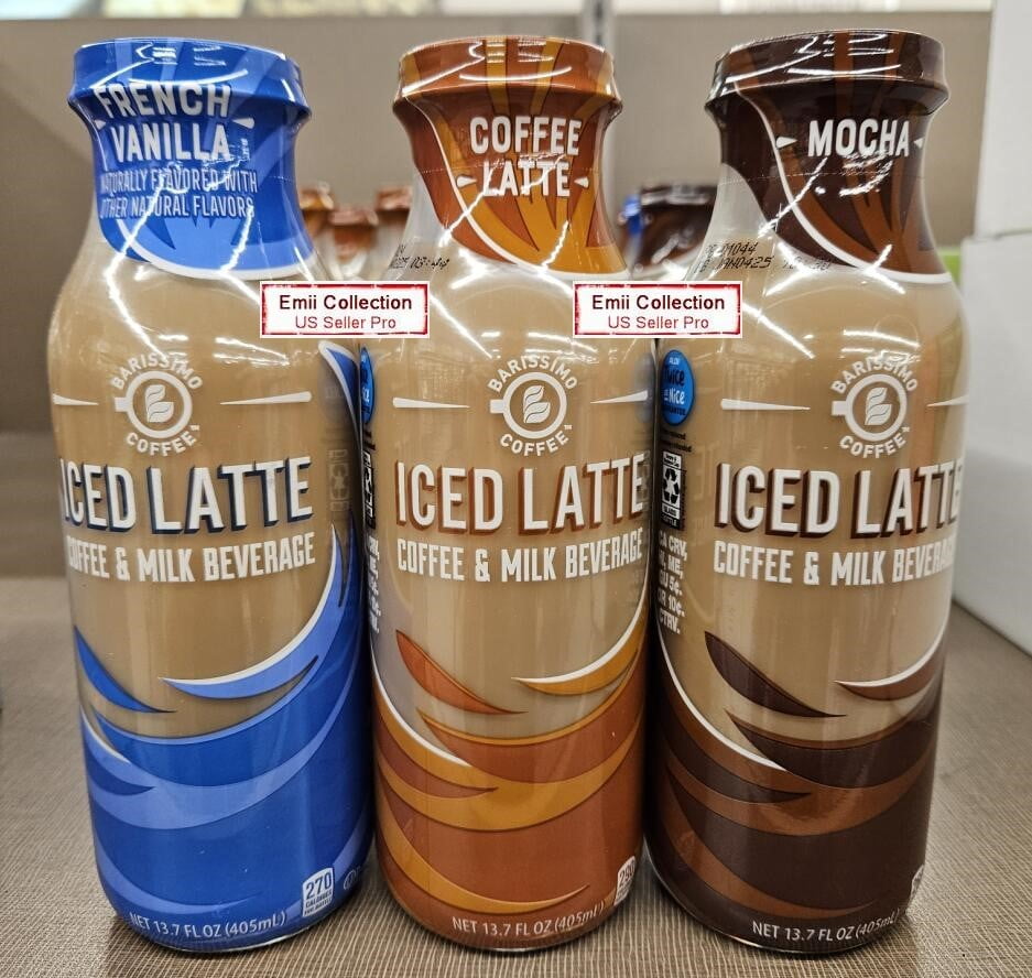 Barissimo Iced Latte Coffee & Milk Beverage 13.7fl oz 405ml (3 Bottles) - Walmart.com