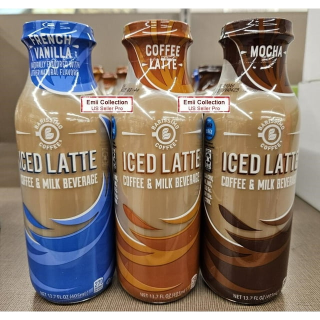 Barissimo Iced Latte Coffee & Milk Beverage 13.7fl oz 405ml (3 Bottles ...