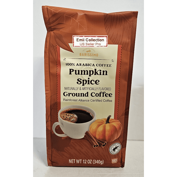 Barissimo Pumpkin Spice Light Roast 100% Arabica Ground Coffee 12oz ...