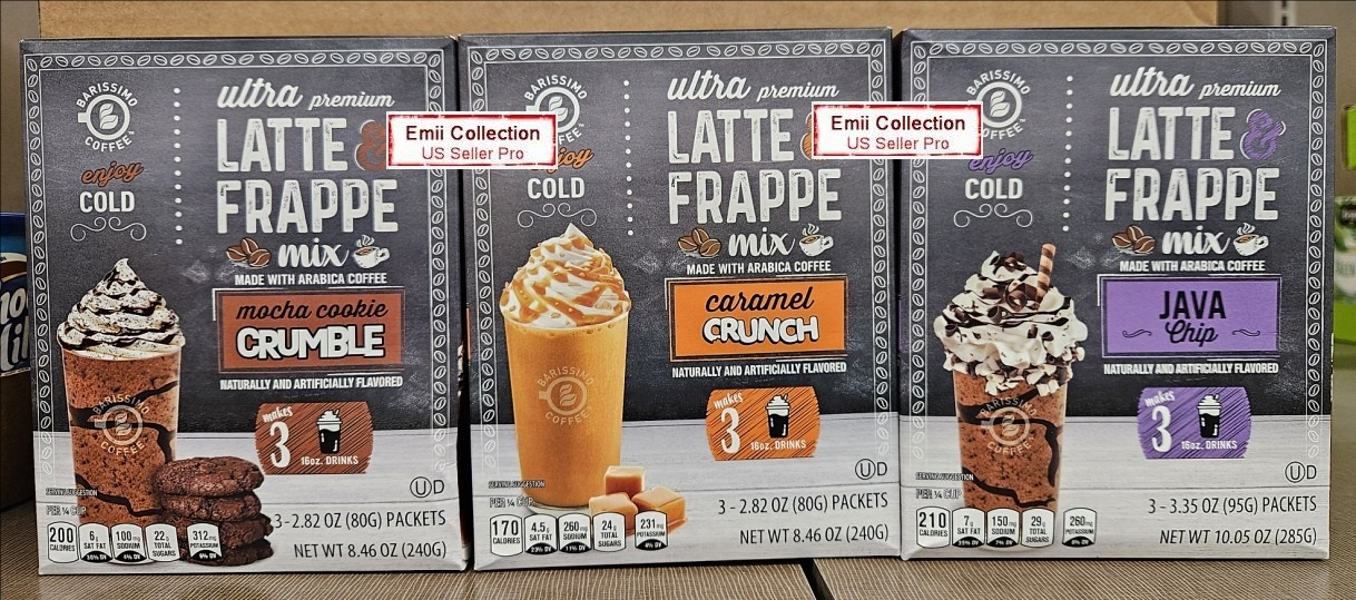 Barissimo Ultra Premium 3 Flavors Latte & Frappe Mix 3.35oz 95g (3 ...